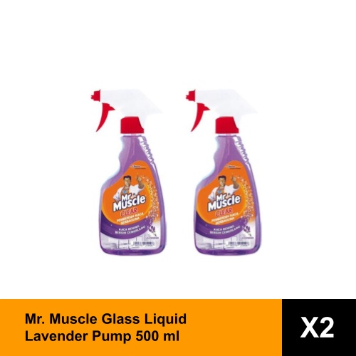 Jual Mr. Muscle Glass Liquid Lavender Pump 500 ml Twinpack | Shopee ...
