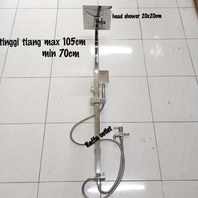 Jual Shower Tiang Column Minimalis+Kran Cabang/Shower Tiang Set | Shopee Indonesia