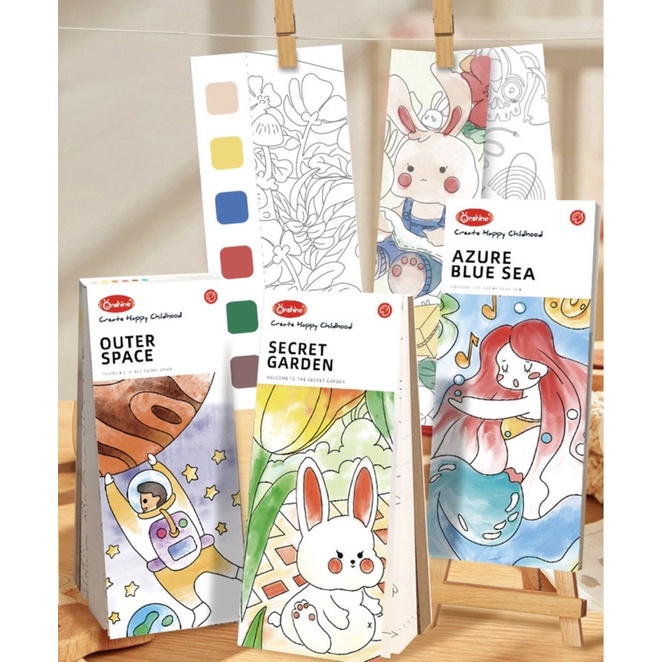 Jual buku mewarnai praktis buku cat sudah termasuk paint nya buku untuk ...