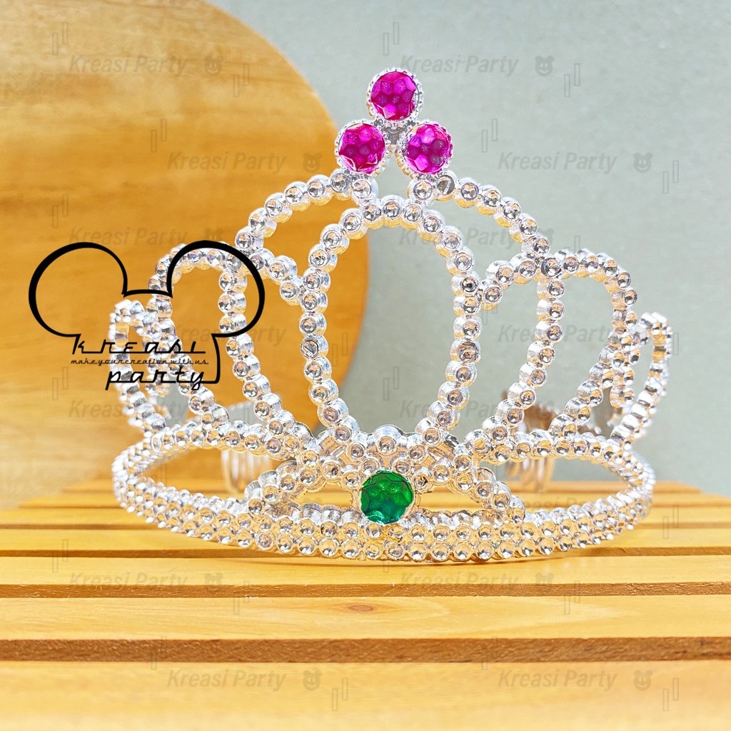 Jual Mahkota Tiara Silver Kecil #4 / Mahkota Pesta / Mahkota Ultah ...