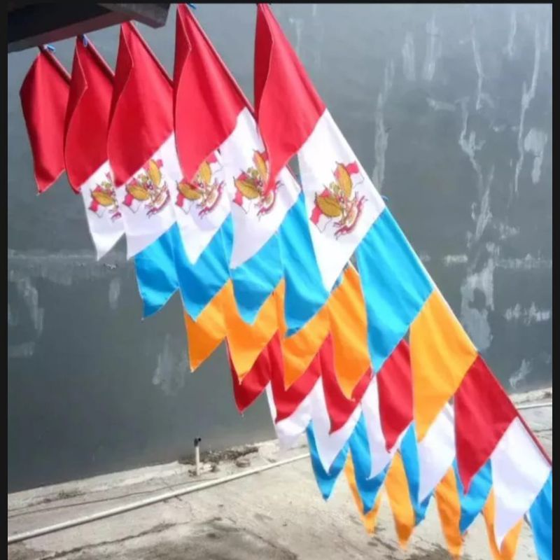 Jual Bendera Umbul Umbul Warna Warni 1kodi/20pcs Harga grosir termurah Bendera Merah Putih ...