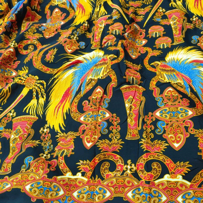Jual Kain Kain Bahan Polyester Batik Motif Papua | Shopee Indonesia