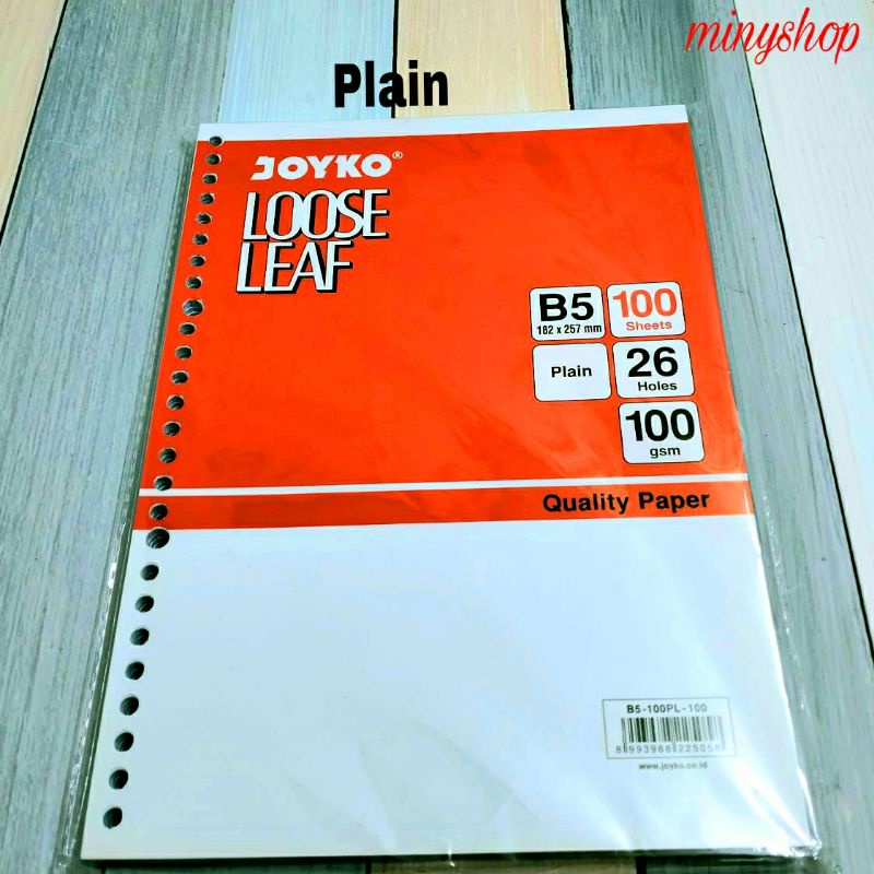 Jual Isi Kertas Binder File Loose Leaf A5 B5 Grid Dotted Plain 100 Lembar | Shopee Indonesia