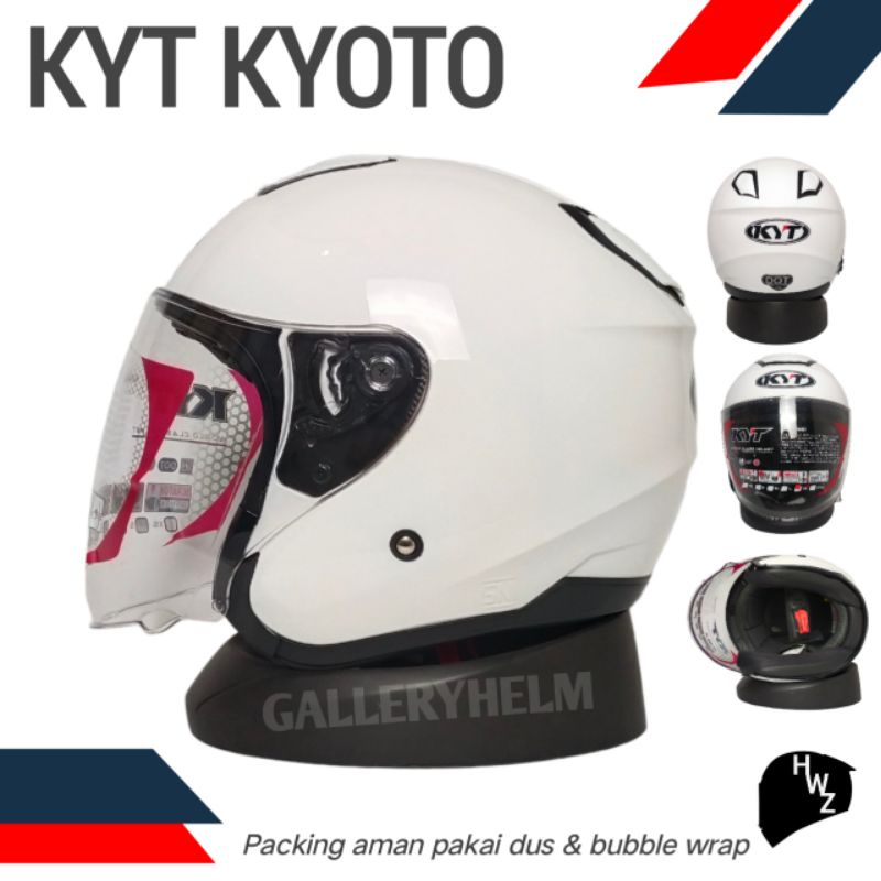 Jual HELM KYT KYOTO PUTIH ORIGINAL | HELM KYOTO HALF FACE | Shopee ...