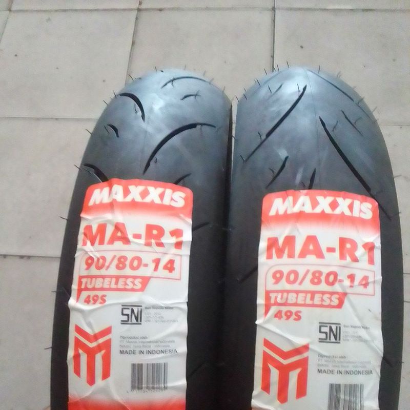 Jual ban maxxis MA-R1 ring 14 sepasang depan dan belakang ukuran 90-80/ ...