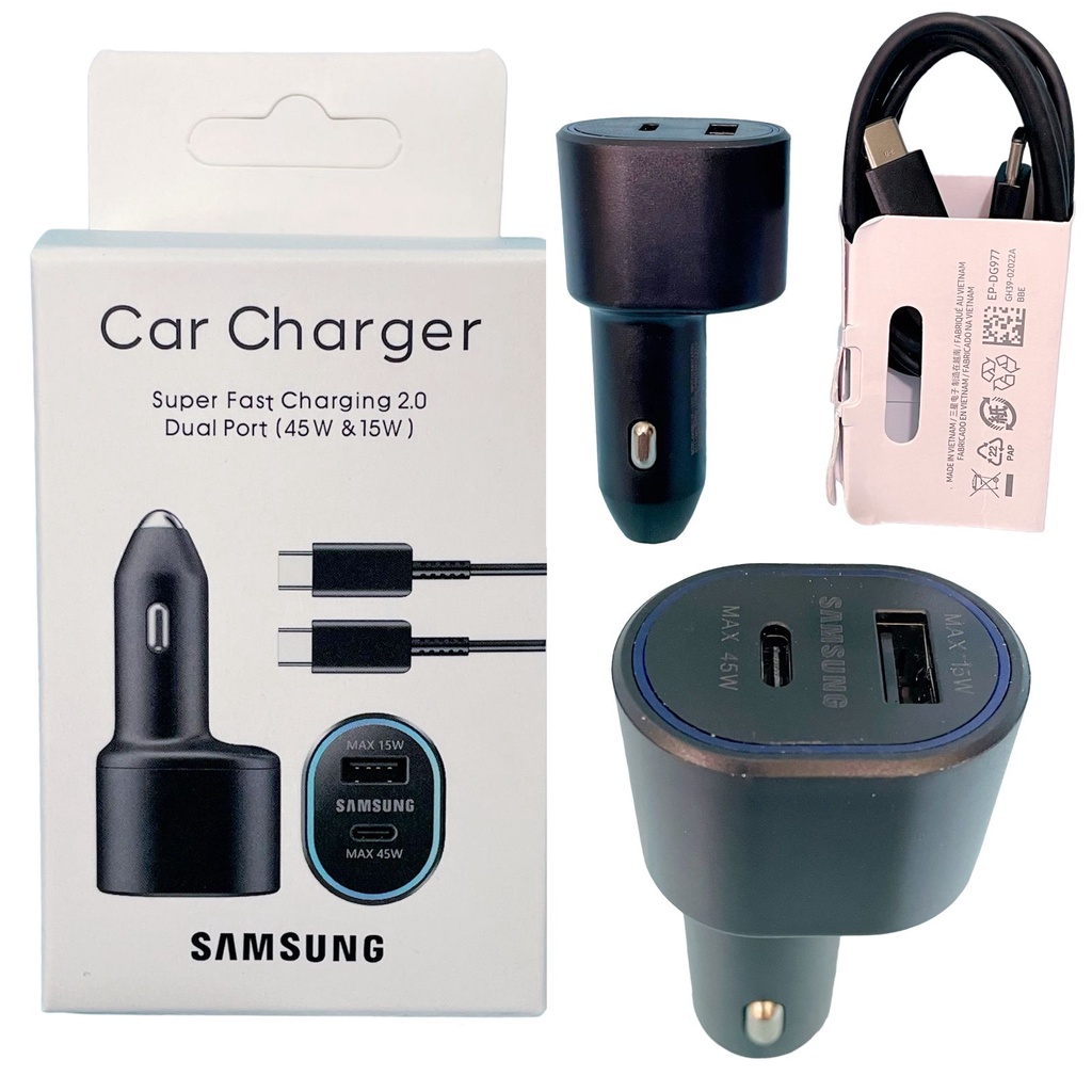 Jual Car Charger Samsung Dual Port > USB & PD (45W & 15W) Type C Super ...