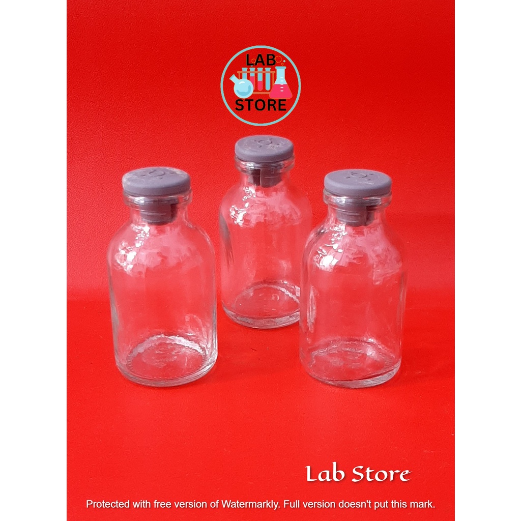 Jual Botol Vial Kaca 20ml Tutup Rubber Stoper | Shopee Indonesia