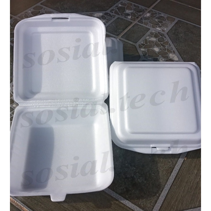 Jual Styrofoam Polos No Sekat - Sterofoam Nasi Kotak Ayam Geprek / Ayam ...