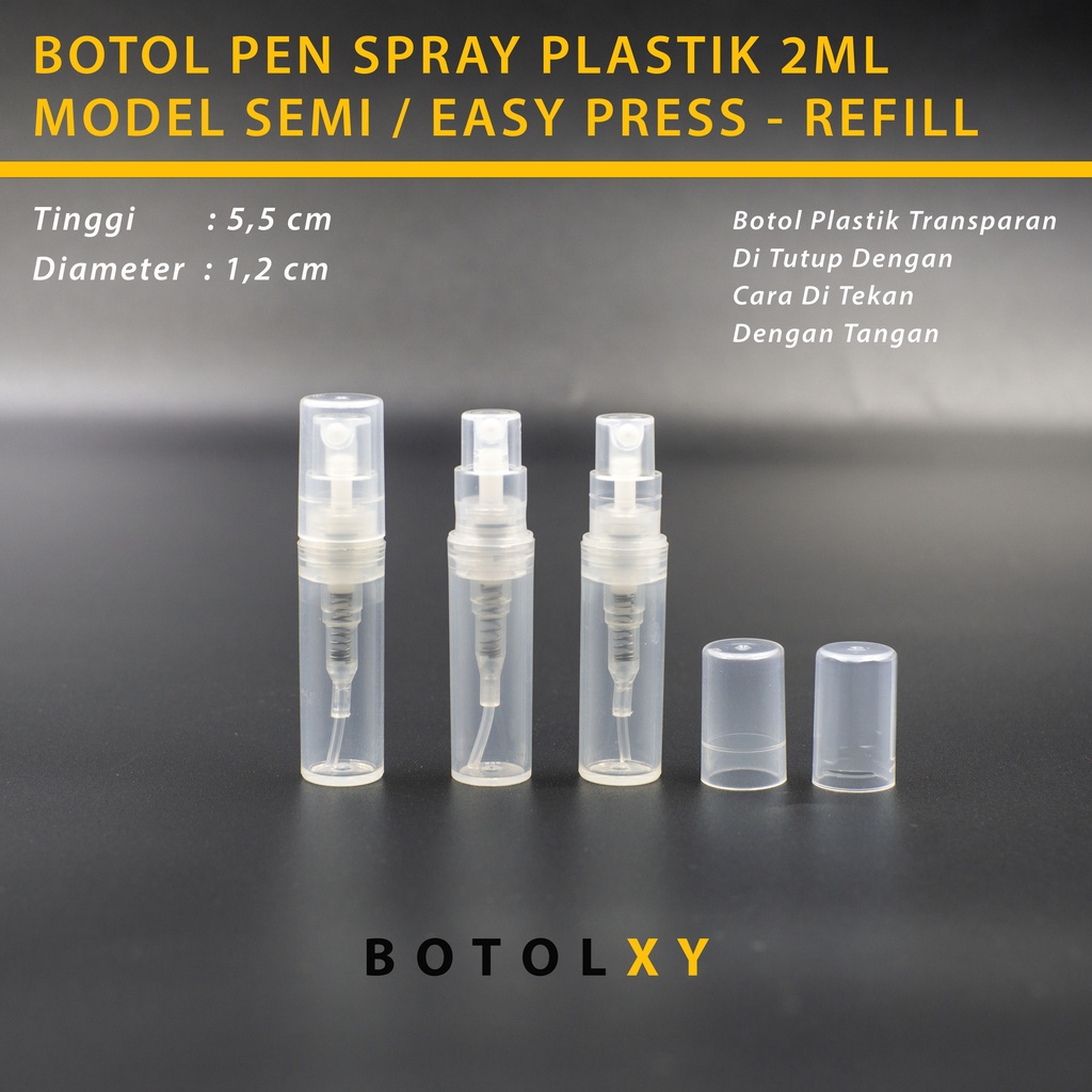 Jual Botol Pen Spray 2ml Plastik Bening - Tester/Sample Parfum Travel ...