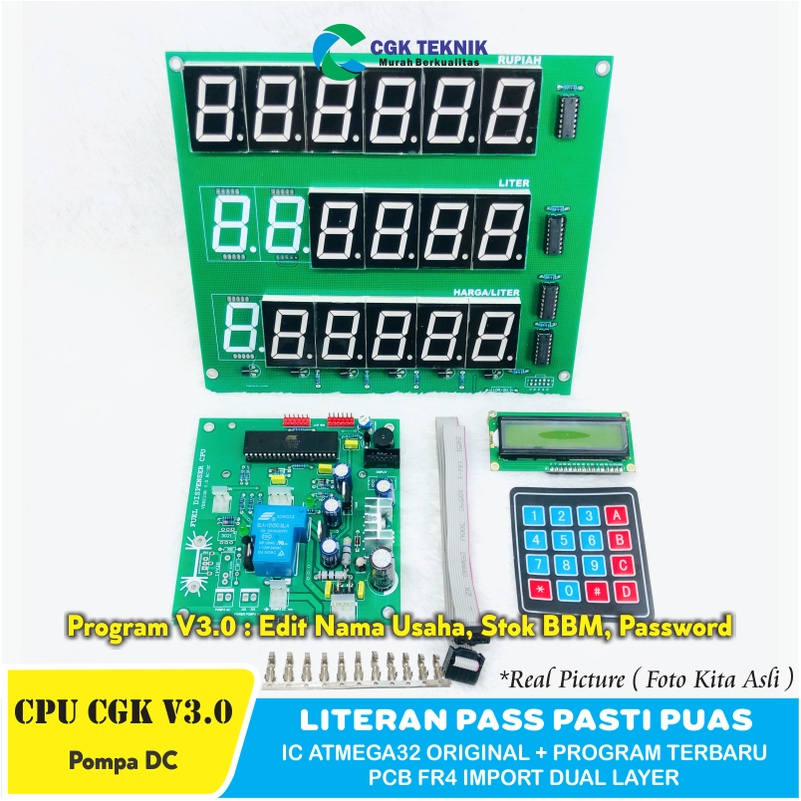 Jual CGK TEKNIK - PAKET CPU PERTAMINI POM MINI CGK V3.0 POMPA DC + KEYPAD MEMBRANE + LCD1602 ...