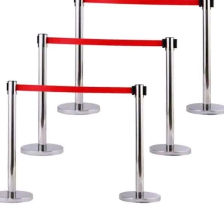 Jual Super promo tiang pembatas antrian pita/tiang pembatas antrian ...