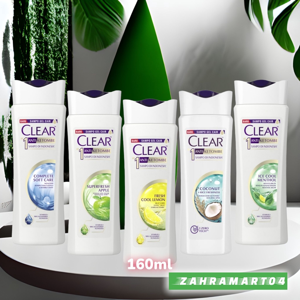 Jual CLEAR Shampoo Ice Cool,Soft Care 160ml | Shopee Indonesia