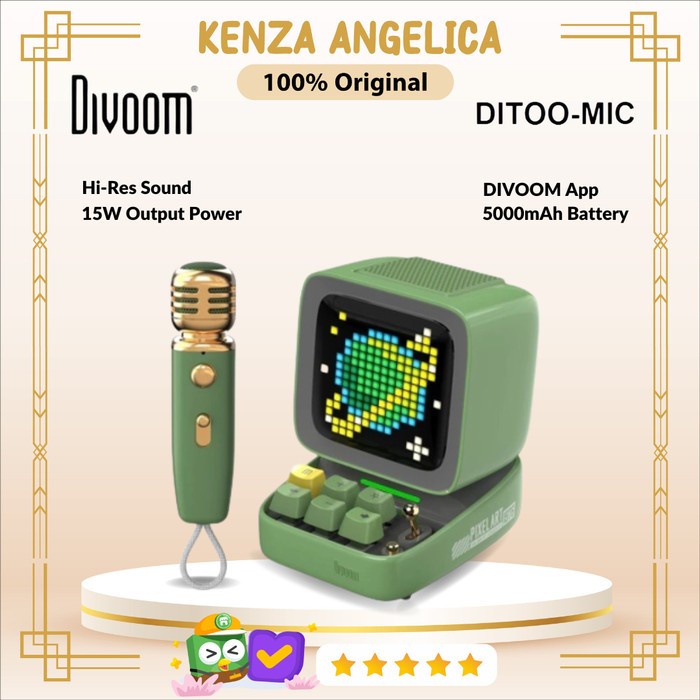 Jual DIVOOM DITOO-MIC - Portable Bluetooth Speaker with Microphone ...