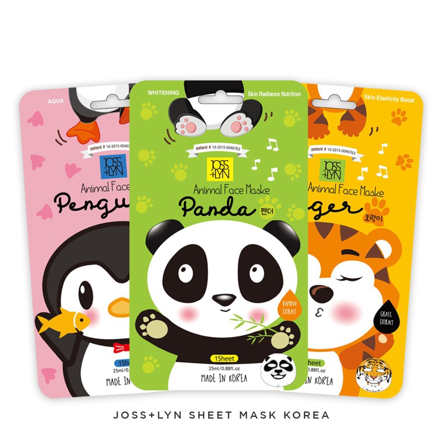 Jual JOSS+LYN Animal Mask Pack - Face Mask - Masker Wajah Karakter Asli ...