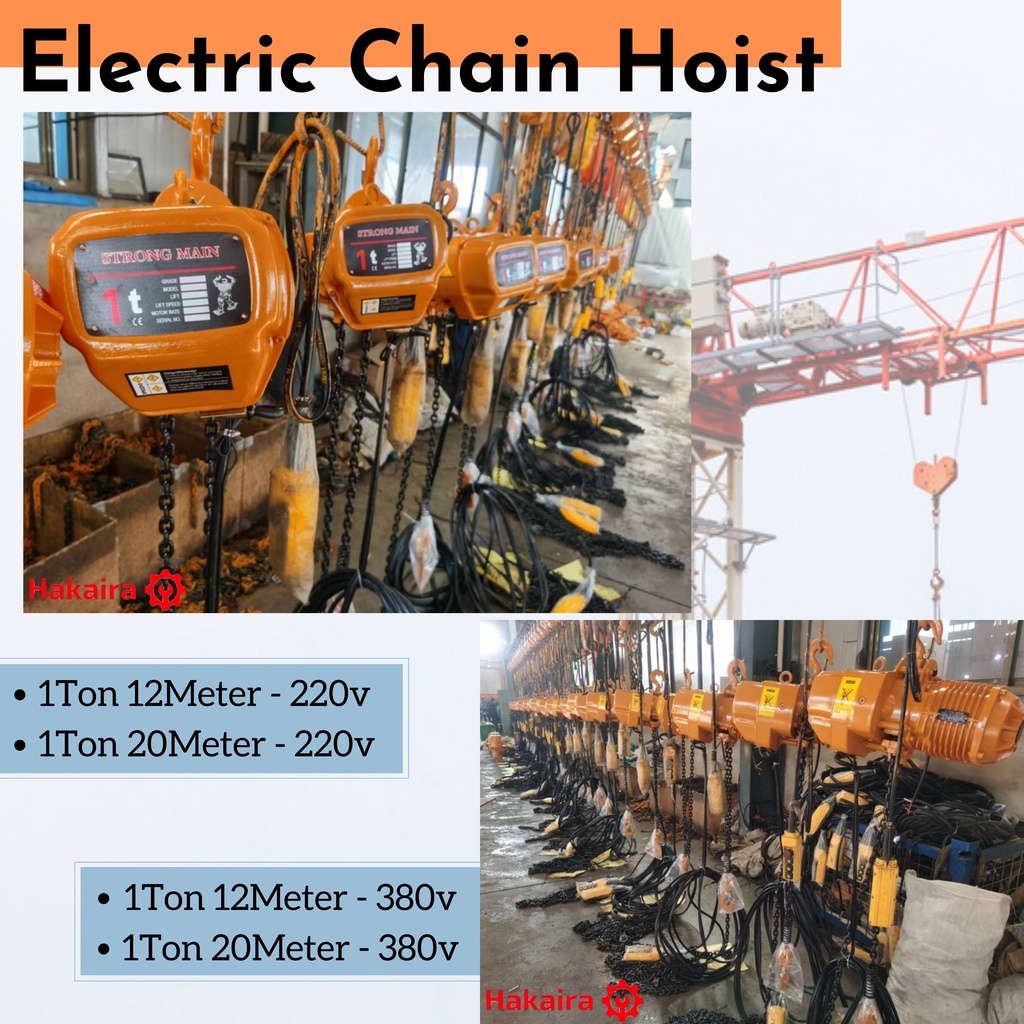 Jual Katrol 220V 1T 12M Electric Chain Hoist | Shopee Indonesia