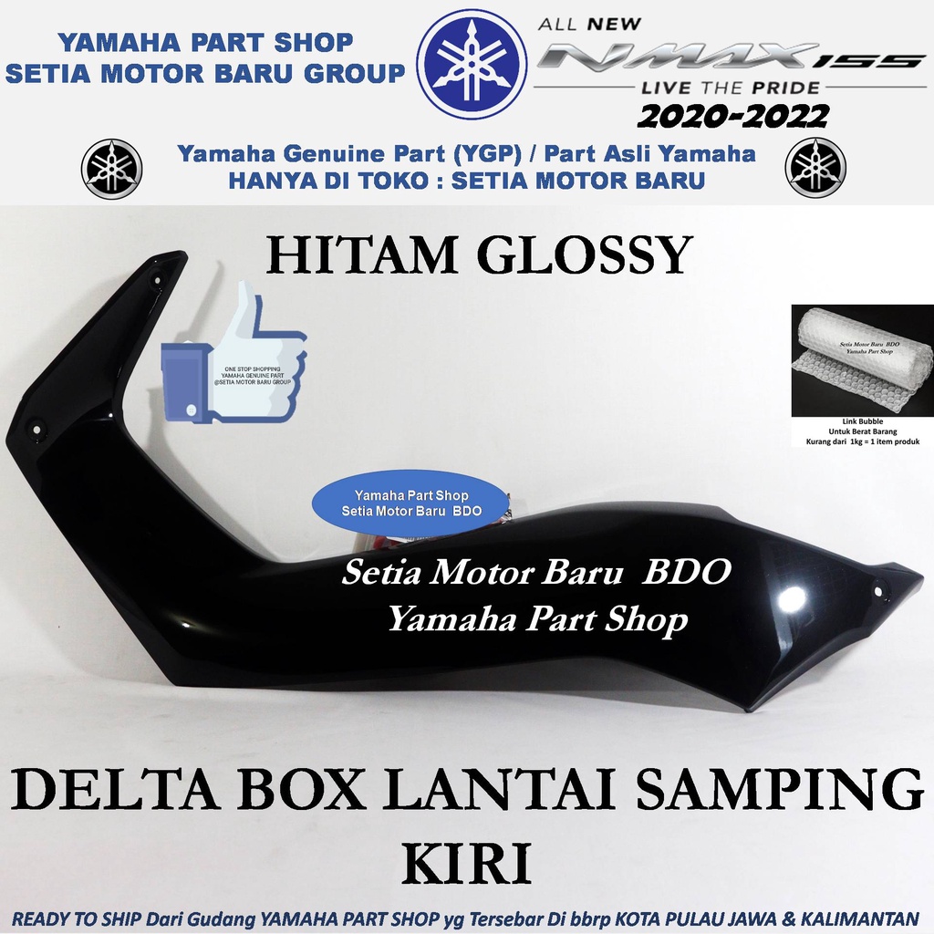 Jual Cover Side Delta Box Lantai Samping Hitam Glossy Kiri All New Nmax ...