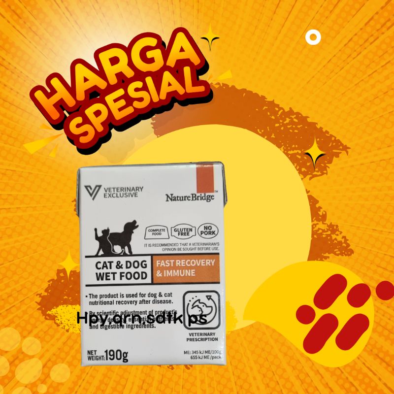 Jual Nature Bridge Recovery & Immune 190 Gr For Cat and Dog | Shopee ...