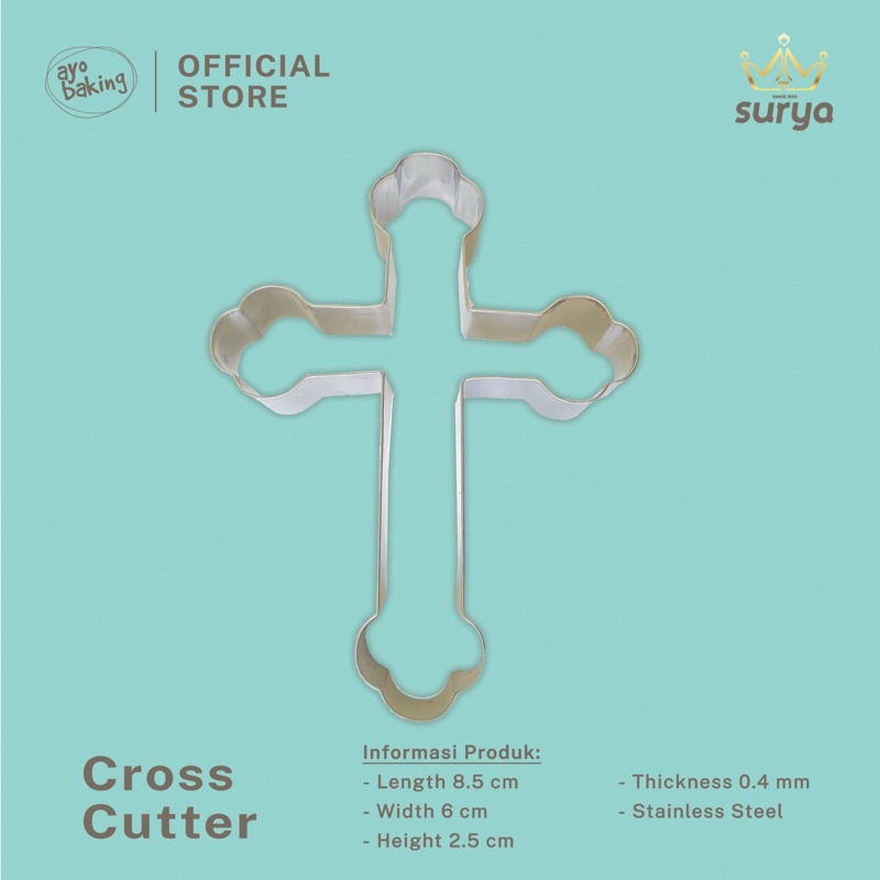 Jual SURYA Cetakan Kue Kering Natal/Cetakan Model Salib/Cross Cutter ...