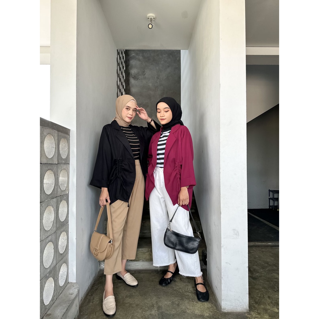 Jual DARLA BLAZER LOCANA / PLAID BLAZER / OUTER POLOS | Shopee Indonesia