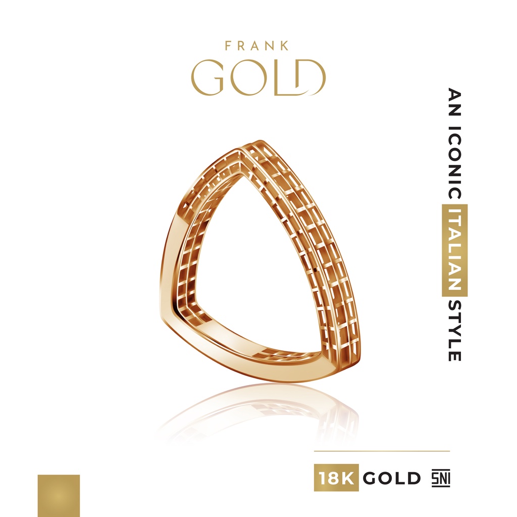 Jual Frank Gold Geometric Rose Ring / Cincin 5 + Box Frank&co. | Shopee ...