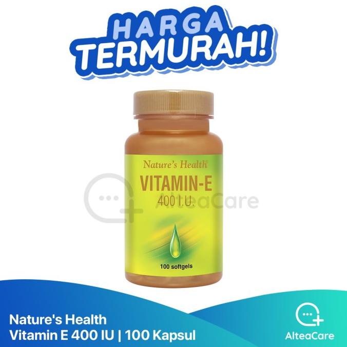 Jual Nature's Health Vitamin E 400 IU @ 100 Kapsul (Suplemen) | Shopee ...