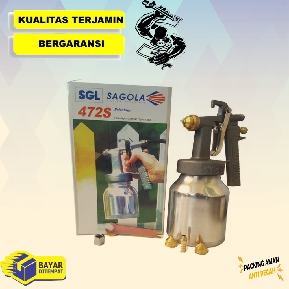 Jual SGL SAGOLA 472 Spray Gun Spet Alat Semprot Cat Angin Kompresor ...