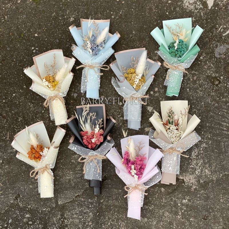 Jual PREMIUM Mini Bouquet Dried Flower Buket Kecil Bunga Kering ...