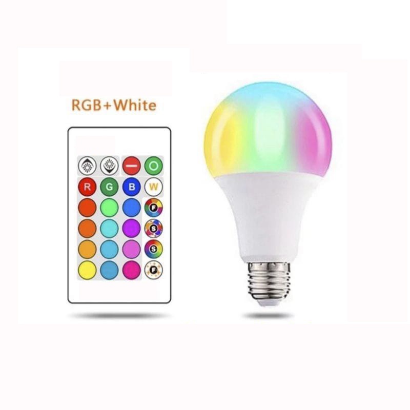 Jual COD Joy Mart Bohlam Lampu Remote warna warni dan putih RGB white ...