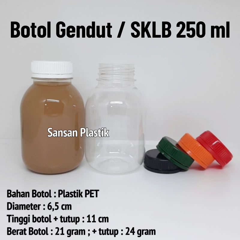Jual Botol 250 ml Gendut / Botol 250ml SKLB / Botol Gendut Mini KHUSUS ...
