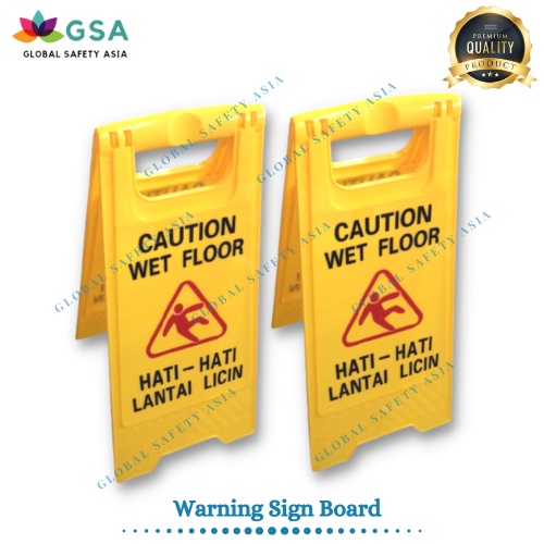 Jual Warning Sign Board/Caution Wet Floor/Papan Peringatan Licin ...