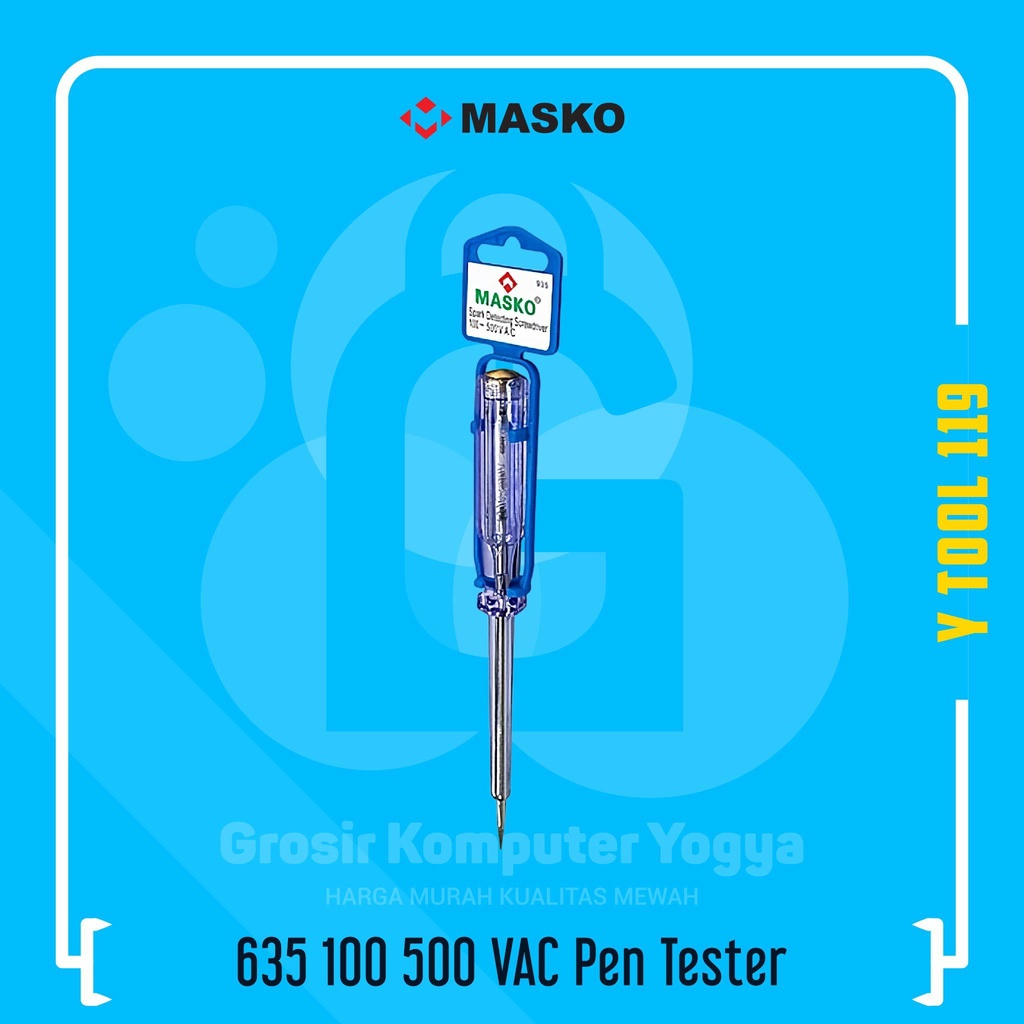Jual Masko 635 100 - 500 VAC Obeng Pen Tester Tespen Listrik | Shopee ...