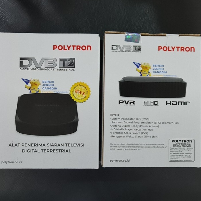 Jual Receiver Set Top Box Polytron Pdv 700 T2 Tv Digital Pdv700T2 Stb ...