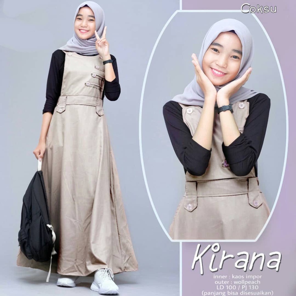 Jual TERBARU!!! SETELAN GAMIS KIRANA KEKINIAN / GAMIS SET WANITA MUSLIM ...