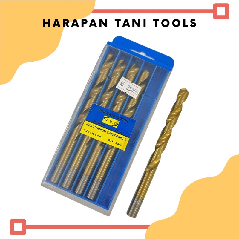 Jual GDO Mata Bor Besi Kuning 10mm | G.D.O Mata Bor Besi Kuning 10mm ...