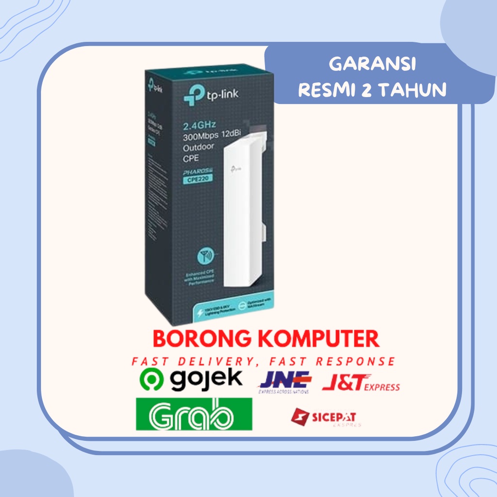 Jual Access Point Outdoor TP-LINK 2.4GHz 300Mbps CPE220 | Shopee Indonesia