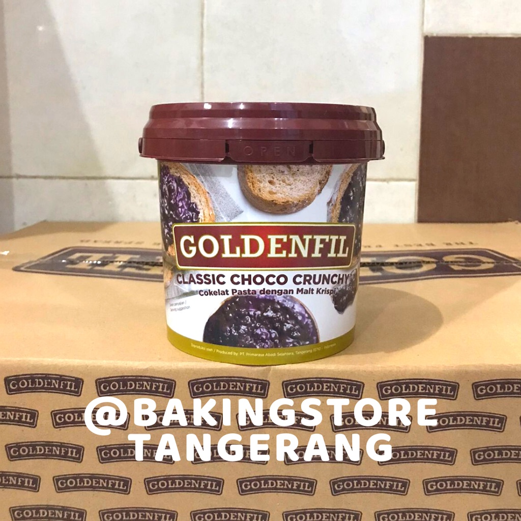 Jual Goldenfil Classic Choco Crunchy 1 Kg | Selai Klasik Coklat Crunchy ...