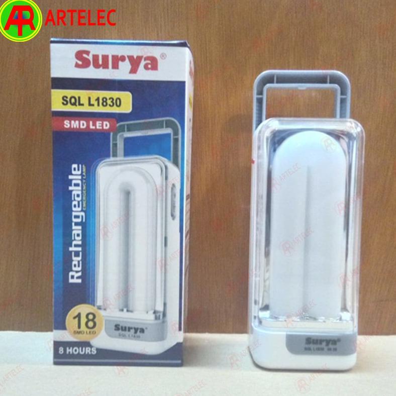 Jual PRODUK- LAMPU LED EMERGENCY SURYA SQL L1830 LAMPU DARURAT PORTABLE ...