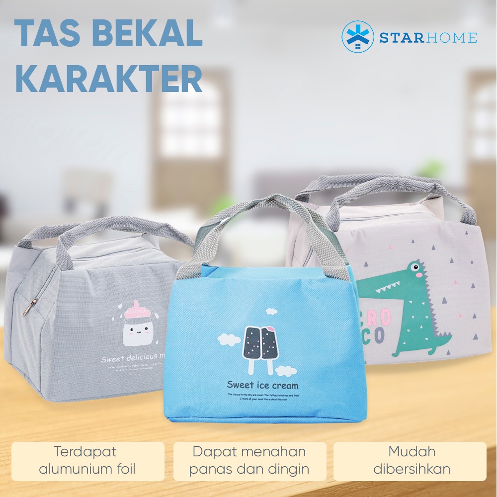 Jual Tas Bekal Tahan Panas Lunch Bag Tas Kantong Lunch Box Makanan Tas ...