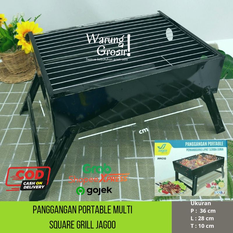 Jual panggangan portable multi square grill jagoo | Shopee Indonesia