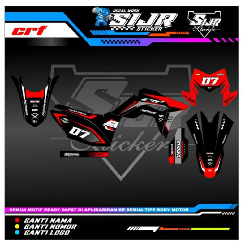 Jual Decal CRF striping CRF Stiker CRF Decal custom | Shopee Indonesia
