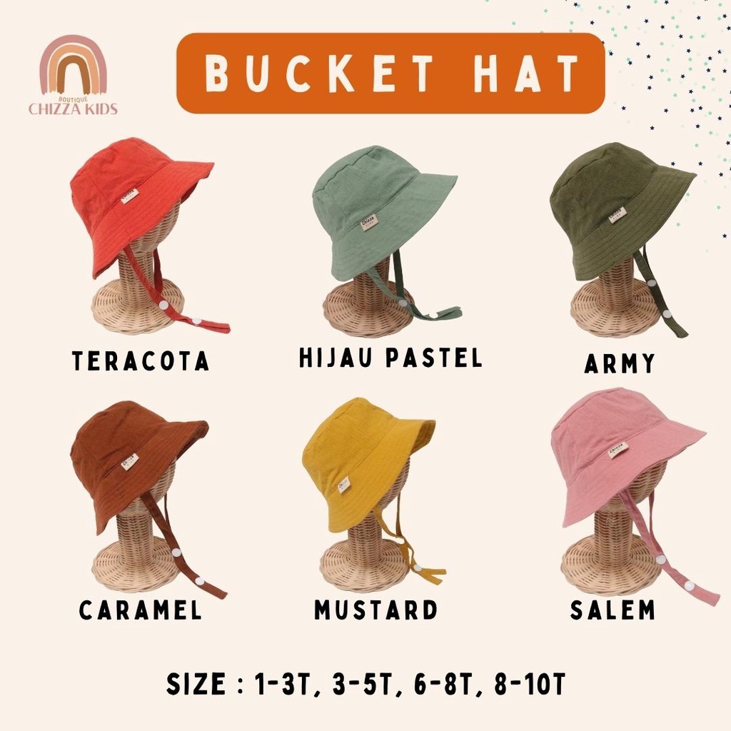 Jual CHIZZA KIDS Topi Anak Bucket Hat 1 Tahun Sampai 10 Tahun | Shopee ...