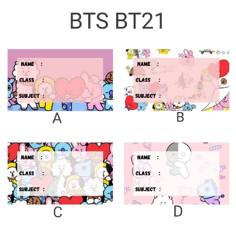 Jual stiker nama / label nama Bts isi 33pcs | Shopee Indonesia