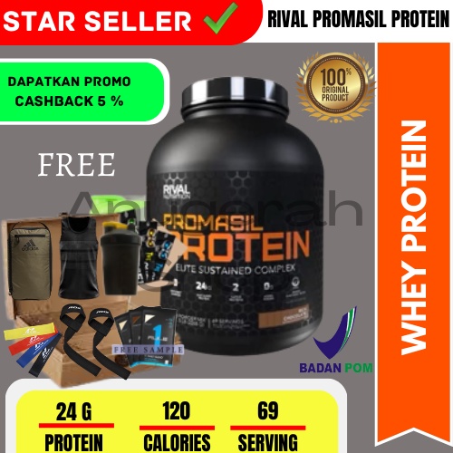Jual [ORIGINAL] RIVAL Promasil Protein 5 Lbs 5 Lb Whey Protein setara ...