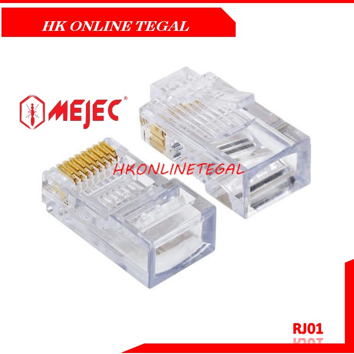 Jual Konektor RJ45 Cat5e Mejec original satuan / Connector RJ 45 Mejec ...