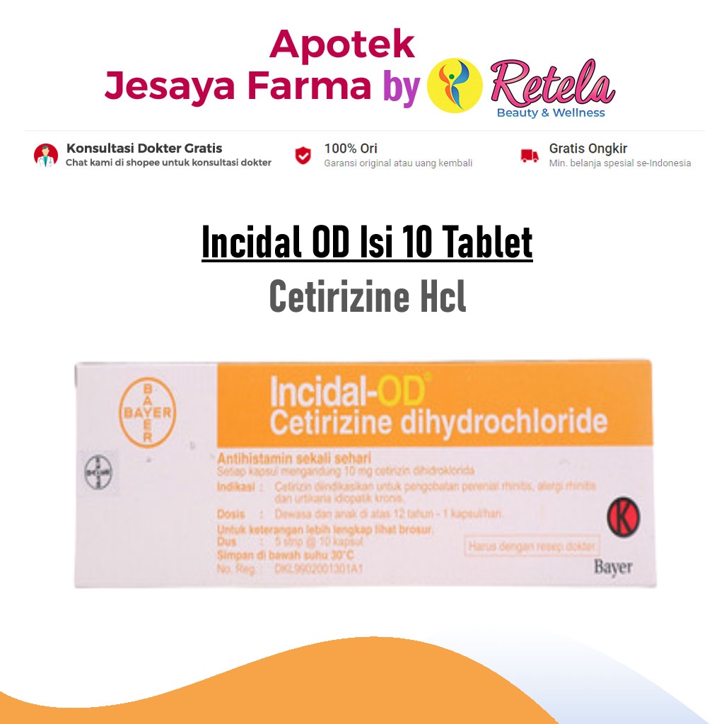 Jual INCIDAL OD 10MG 1 STRIP 10 TABLET | Shopee Indonesia