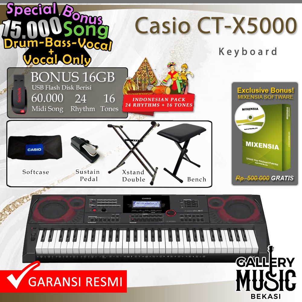 Jual Casio CT-X5000 Keyboard / CTX5000 / CTX 5000 (diatas psr e463 ...