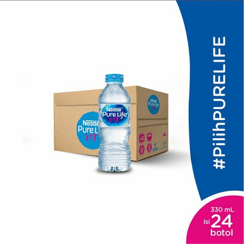 Jual Nestle Pure Life Air Mineral 330 ml (24 Botol) | Shopee Indonesia