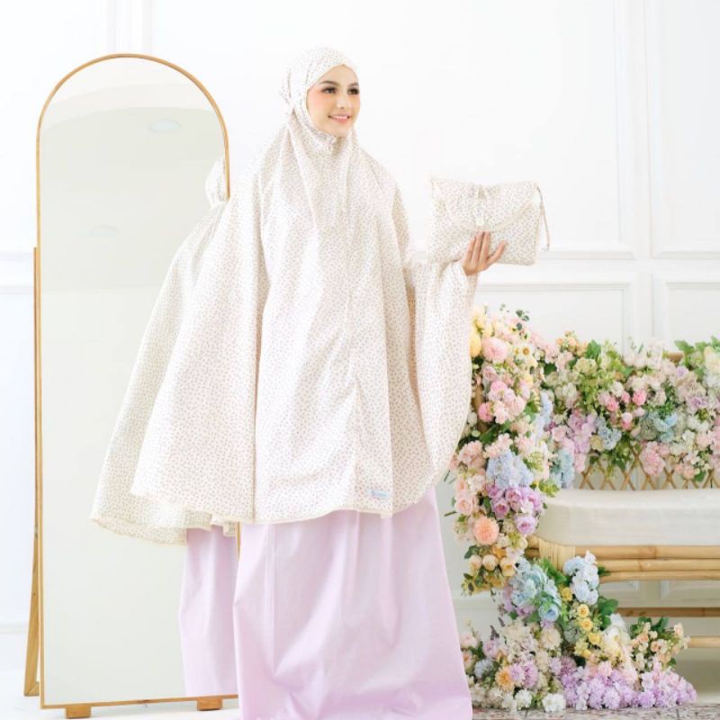 Jual Mukena Katun Jepang Zlassica Ditsy Rose Lavender Ivory | Shopee ...