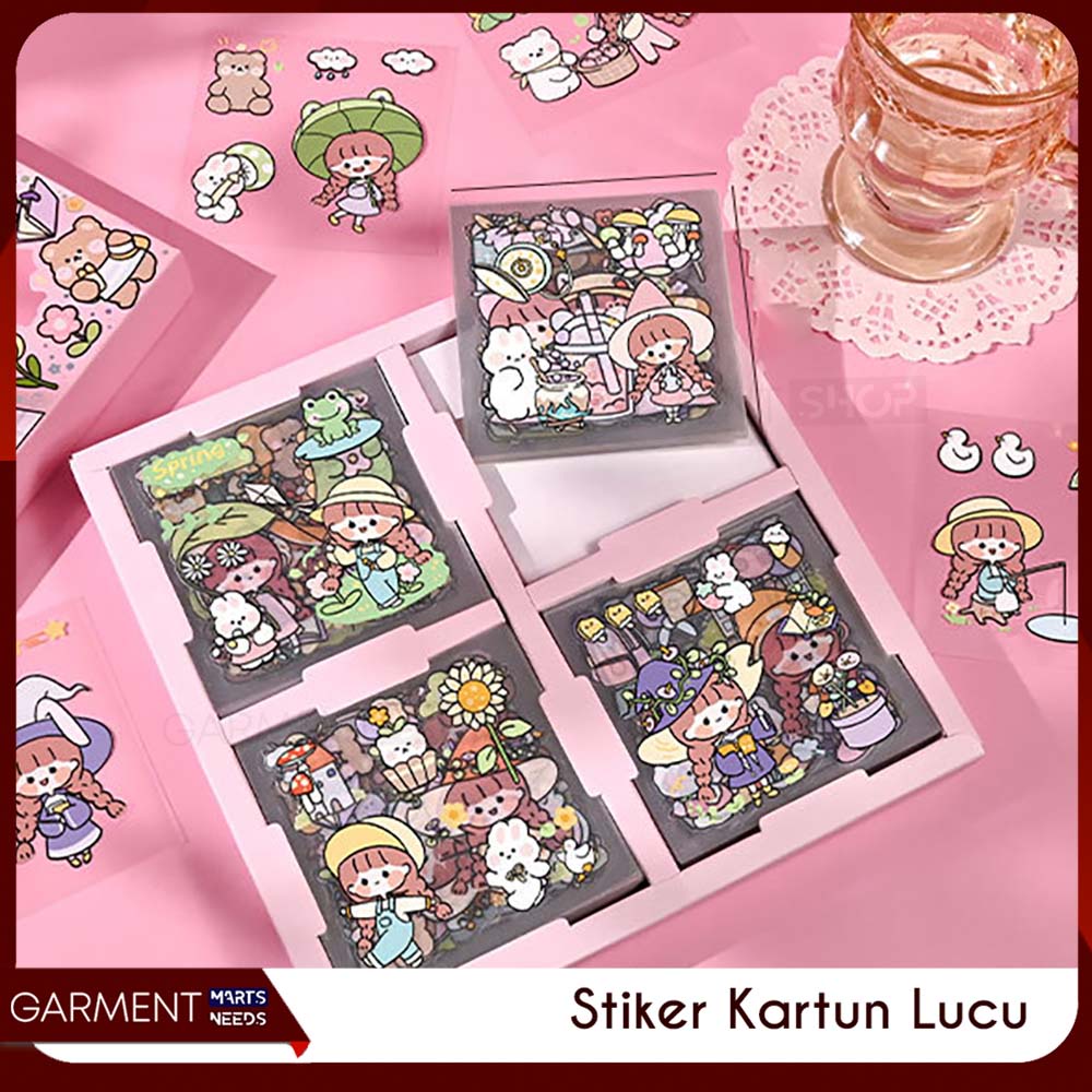 Jual Stiker Buku Diary Motif Kartun Korea Botol Minum Waterproof ...