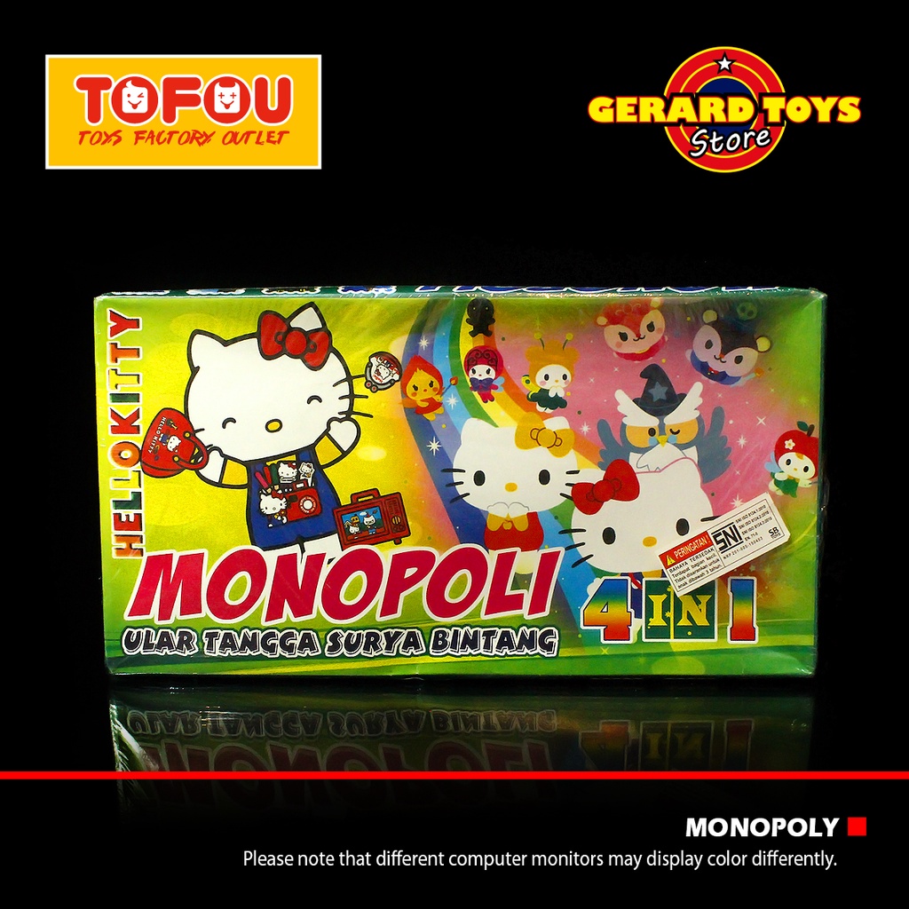 Jual Mainan Monopoly 4in1 Board Game Hello KItty MURAH BANGET | Shopee ...